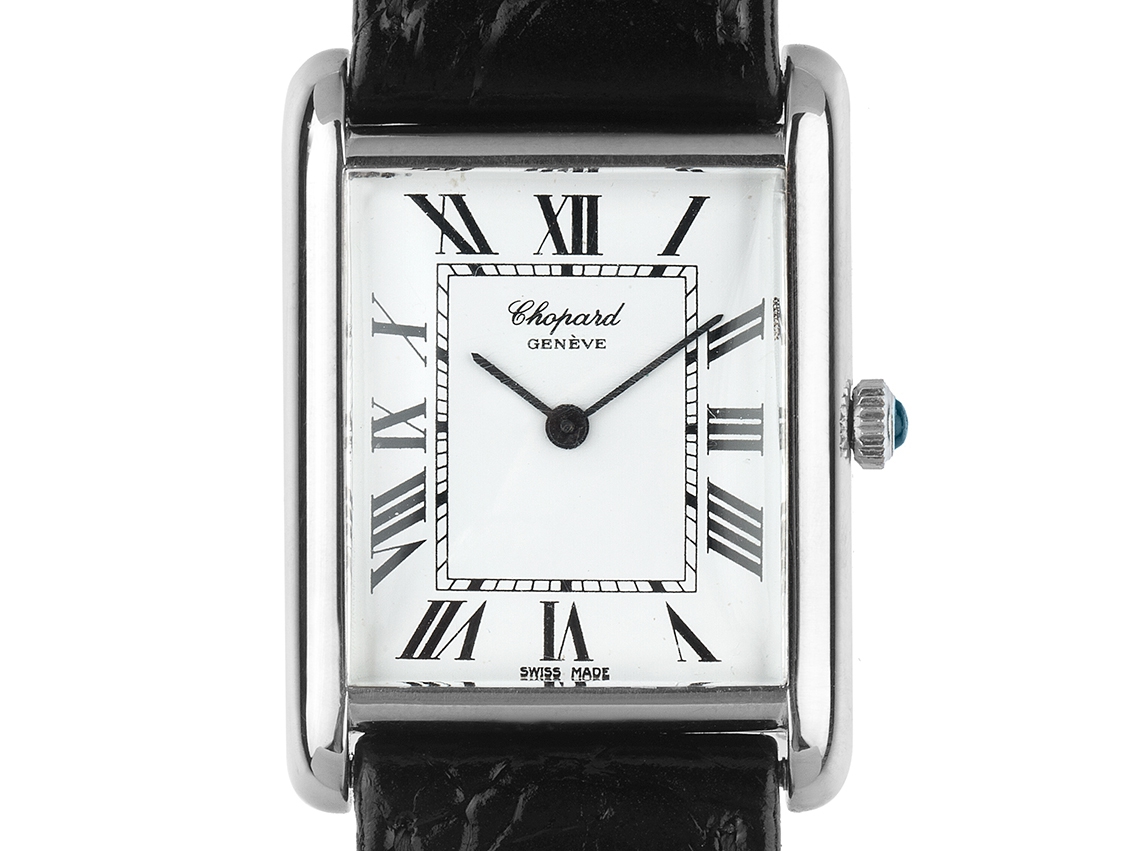 Chopard Tank 18kt Weißgold Handaufzug Armband Leder 33x24mm Ref.2012 ...