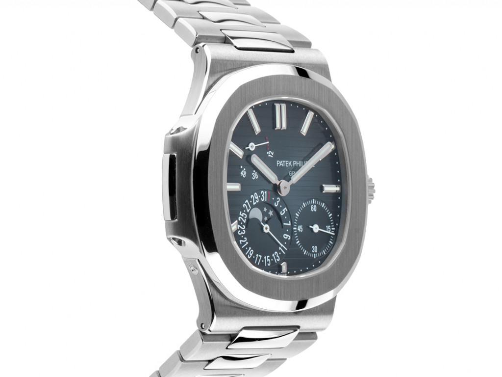 Patek Philippe Nautilus Stahl Automatik Mondphase Gangreserve Armband ...