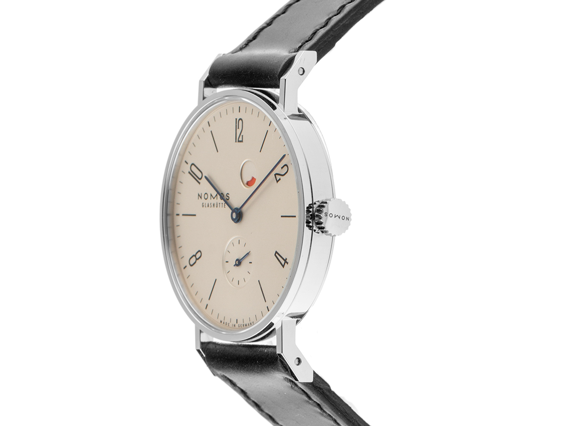 Nomos Glashütte Tangente Gangreserve Stahl Handaufzug Glasboden 35mm ...