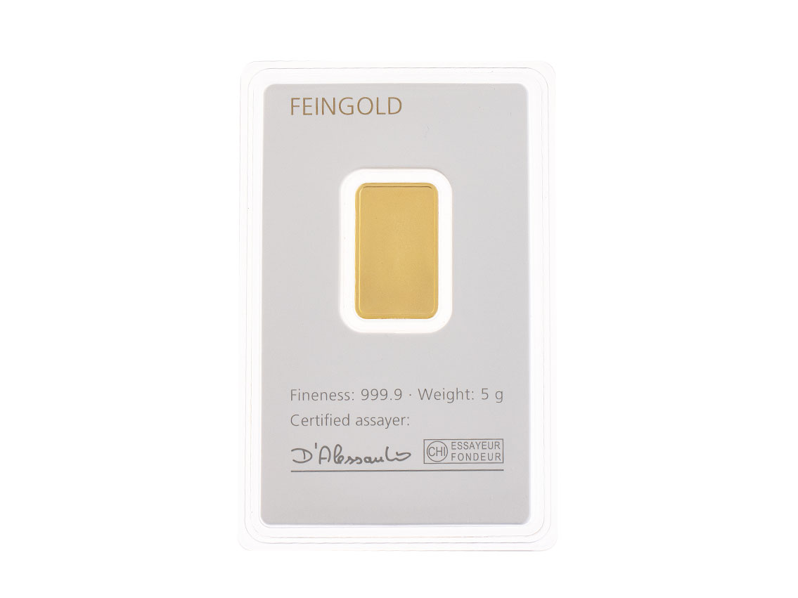 Goldbarren 999,9 Feingold 5g Degussa eingeschweißt - Archive germany ...