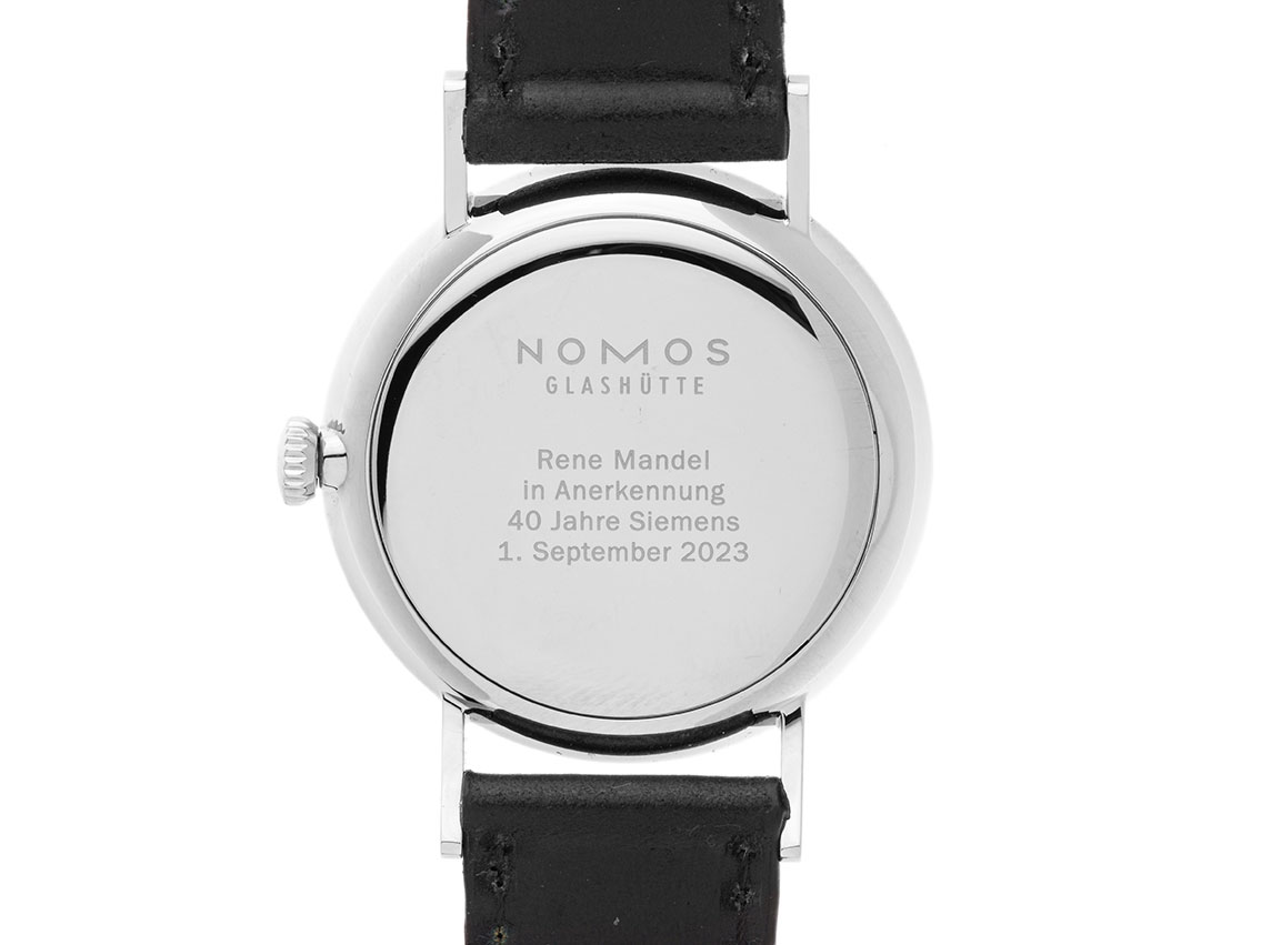 Nomos Glashütte Jubiläumsuhr Ludwig für Siemens Ref.207 Handaufzug 2023 ...