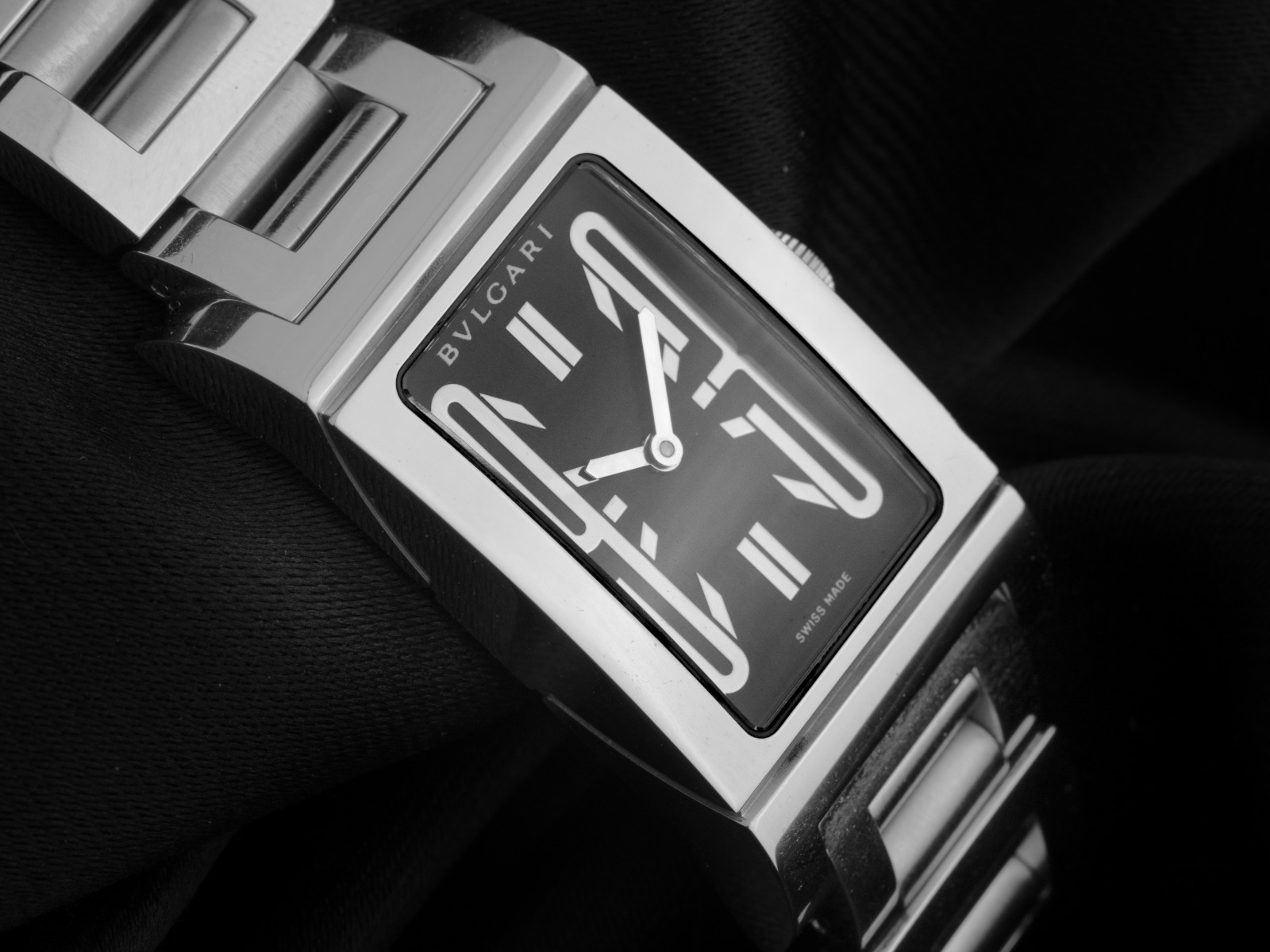 Bulgari Rettangolo Ref.RT39SSD Vintage 2001 original Box wie Neu ...