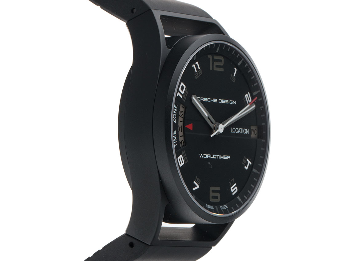 Porsche Design P'6750 Worldtimer Titan PVD Black Automatik Armband ...