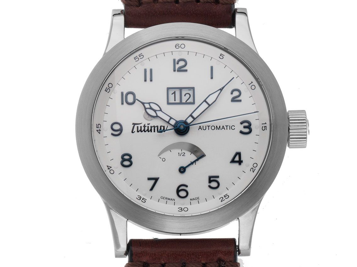 Tutima FX Valeo Reserve Stahl Automatik Armband Leder 38mm Ref.644-01 ...