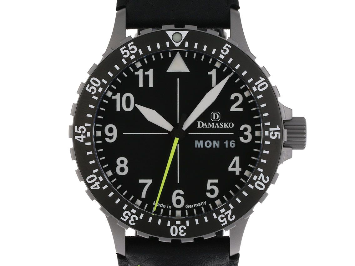 Damasko DA46 Stahl Automatik Armband Leder Faltschließe 40mm mit ...