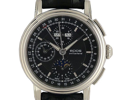 Epos Emotion Chronograph Vollkalender Mondphase 41mm UVP 1895.- N E U ...