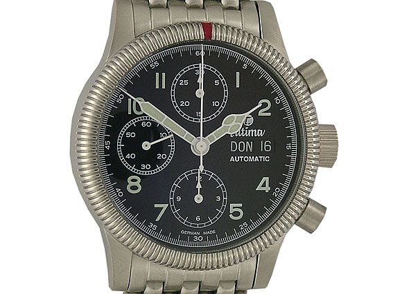 Tutima Classic Fliegerchronograph F2 Stahl Automatik 38mm UVP 2.075 ...