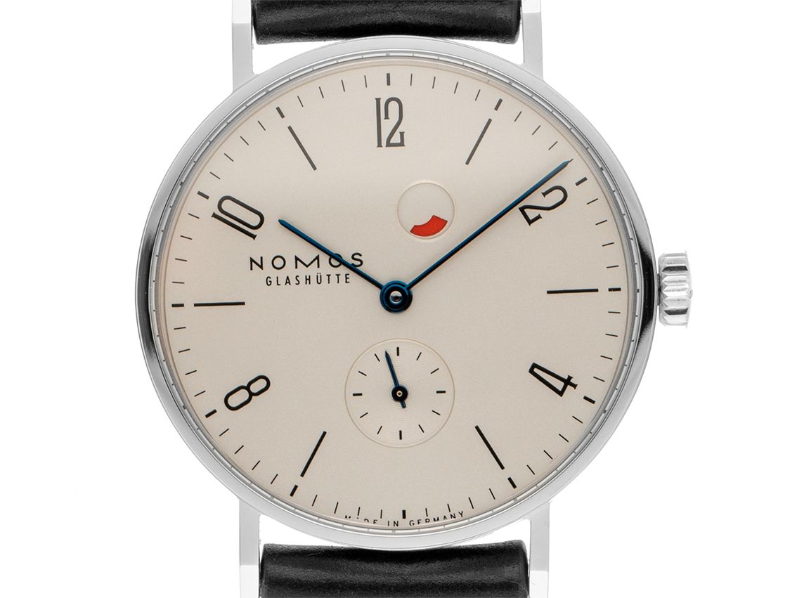 Nomos Glashütte Tangente Gangreserve Stahl Handaufzug Glasboden 35mm ...