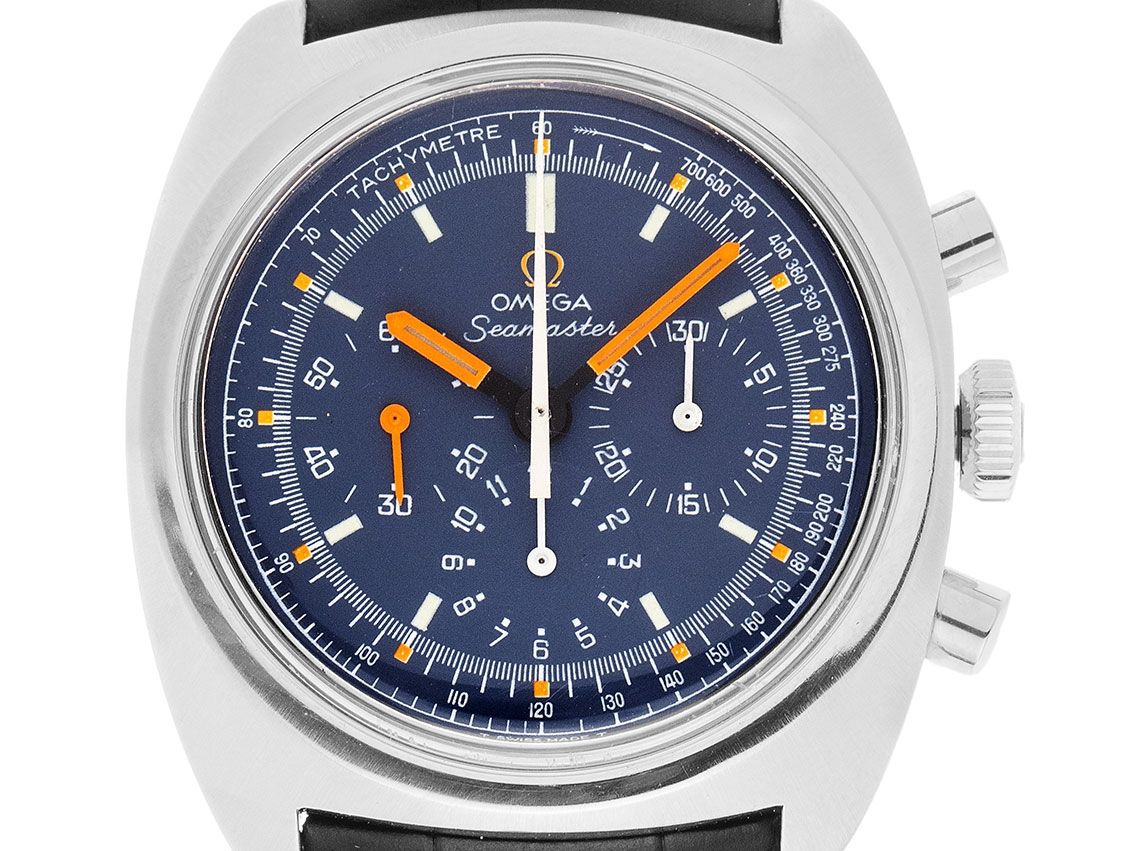 Omega Seamaster Tonneau Stahl Automatik Chronograph Armband Leder ...