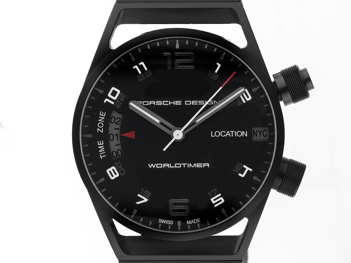 Porsche Design P'6750 Worldtimer Titan PVD Black Automatik Armband ...
