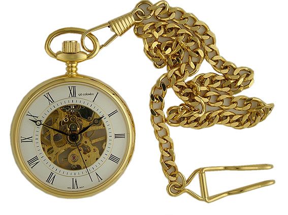 Gio Colombo Taschenuhr Handaufzug Select Gelbgold 42mm wie NEU ...