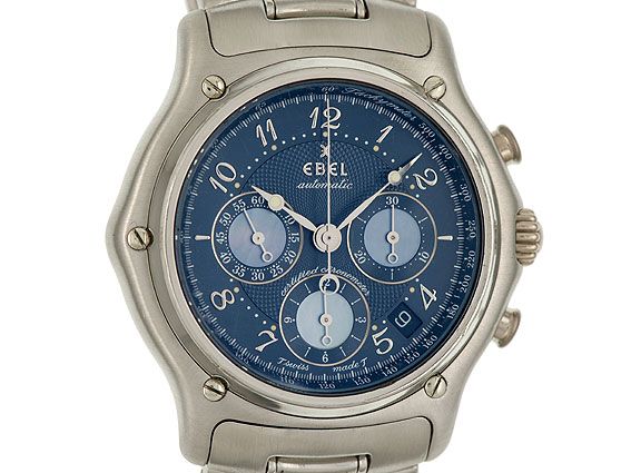 Ebel 1911 Le Modular Chronograph Chronometer 950 Platin/Platin Armbnad ...