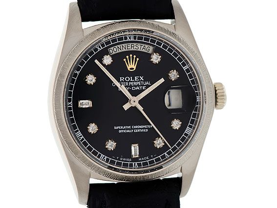 Rolex Day Date 18kt Weißgold mit Rindengravur Diamond Ref. 18079 ...