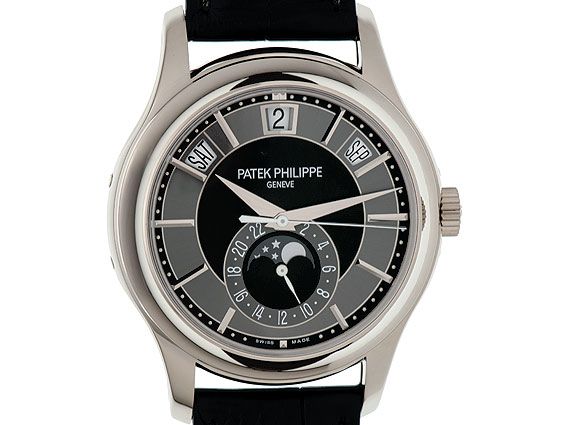 Patek Philippe Annual Jahreskalender Mondphase 18kt Weißgold Ref. 5205G ...