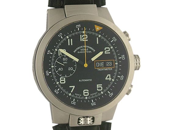 Mühle Glashütte Lufthansa drei Zeiger Chronograph 42mm UVP 2630 ...