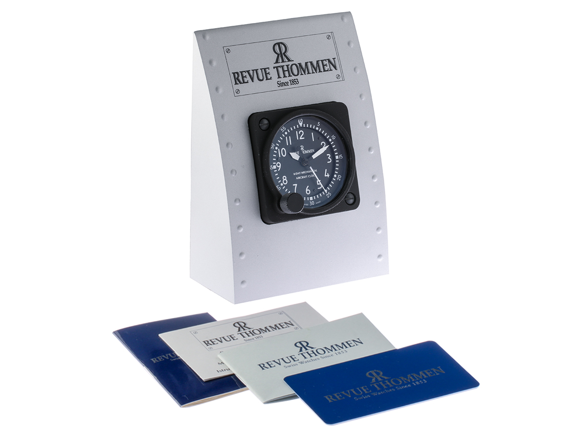 Revue Thommen Airkraft Clock 8 Tage Borduhr Handaufzug Vintage Box&Pap ...